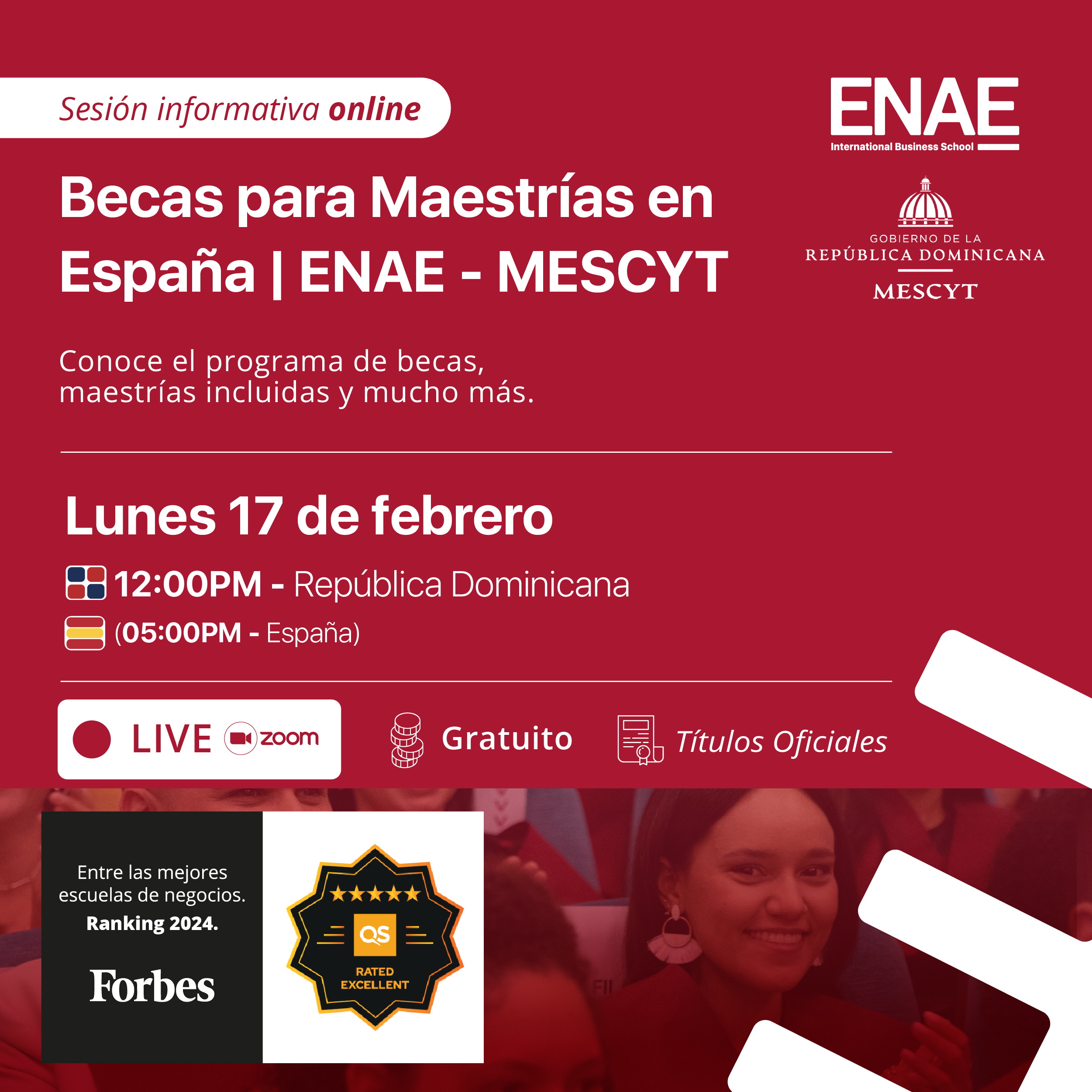 Becas MESCYT 2025. ¡Estudia una Maestría en el Sur de España! | ENAE ...